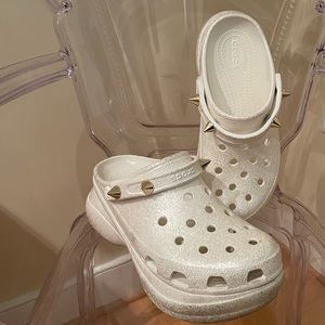 CROCS | Shoes | Crocs Glitter Spiked Bae Clog | Poshmark